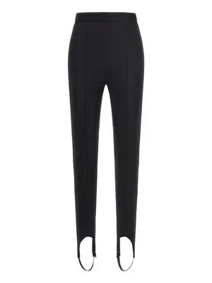 Roberto Cavalli Stirrup Detail Wool Trousers - Black