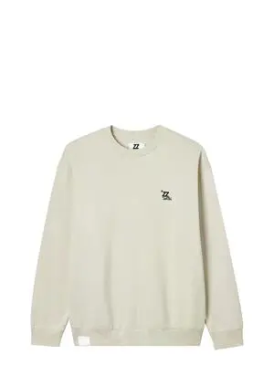 Izzue Embroidered Logo Crew-neck Sweatshirt - Neutrals