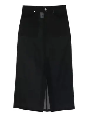Erika Cavallini Midi Skirt With Button Detailing - Black