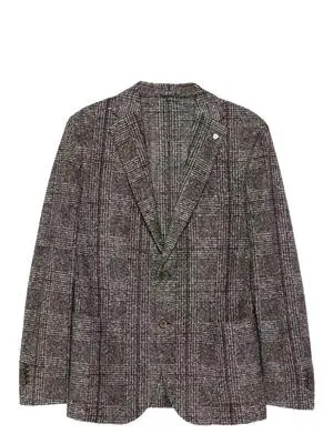 L.B.M. 1911 Checked Blazer - Brown