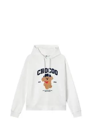 CHOCOOLATE Bear-print Hoodie - Neutrals