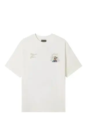 MUSIUM DIV. Face-print Cotton T-shirt - White