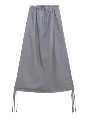 BASERANGE Drawstring-detail Gathered Skirt - Grey