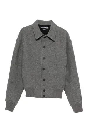 Jacquemus Wool Bomber Jacket - Grey