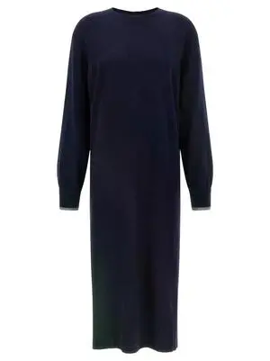 Pinko Crew-neck Maxi Dress - Blue