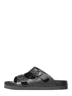 Needles Perforated Buckle Sandals - Black