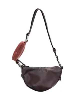 Rains Attached-pocket Shoulder Bag - Brown