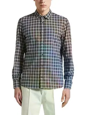 Peserico Check-pattern Shirt Brown