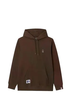 FINGERCROXX Embroidered Cotton Hoodie - Brown