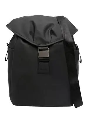 Rains Buckle-fastening Flap-top Backpack - Black