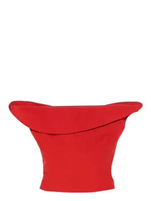 Magda Butrym Off-shoulder Asymmetric Top - Red