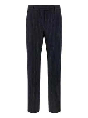 ALBERTO BIANI Franca Pinstripe Wool Trousers