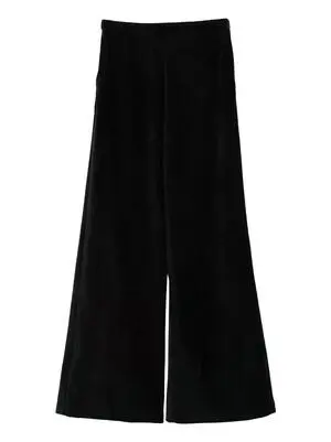 FORTE_FORTE Velvet Palazzo Pants - Black