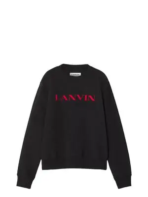 LANVIN Embroidered Logo Sweatshirt - Black