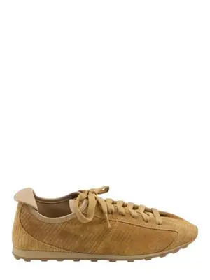 Jacquemus The Tennis Embossed Suede Low-top Sneakers - Brown