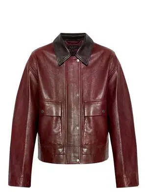 Rag & Bone Flap-pocket Leather Jacket - Red