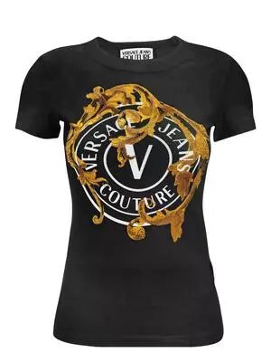 Versace Baroque-print T-shirt - Black