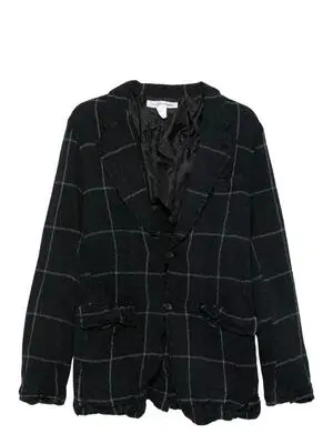 Comme Des Garçons Checked Blazer - Grey
