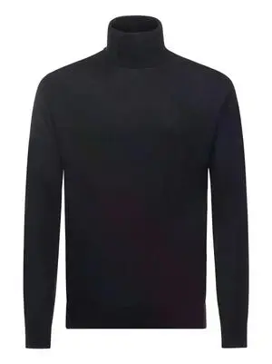 Alpha Studio Turtleneck Long-sleeve Sweater - Black