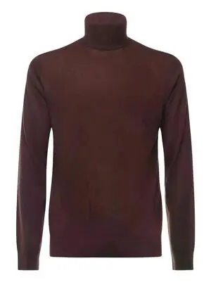 Alpha Studio Long-sleeved Roll-neck Sweater - Brown