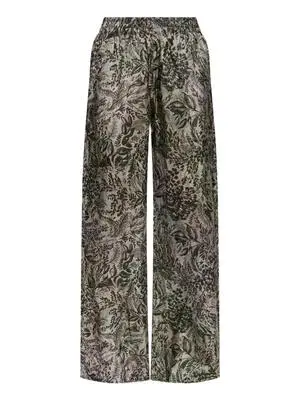 GOLDEN GOOSE Floral-Print Straight Trousers