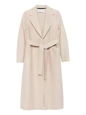 Harris Wharf London Belted Notched-lapels Coat - Neutrals