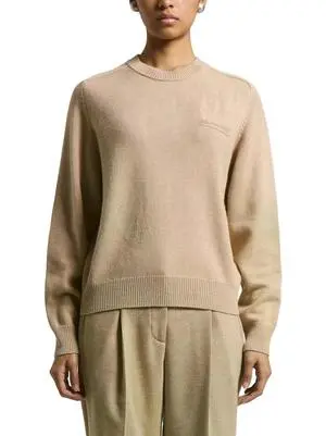 Peserico Embroidered Crew-neck Sweater - Neutrals