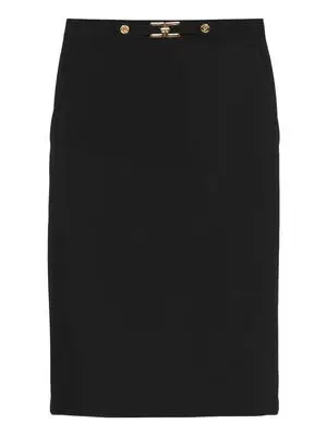 ELISABETTA FRANCHI Jewel Logo Midi Skirt