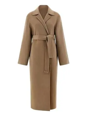 Alberta Ferretti Belted Double-breasted Coat - Neutrals