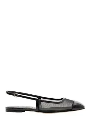 AeydĒ Geraldine Slingback Flat Pumps - Black