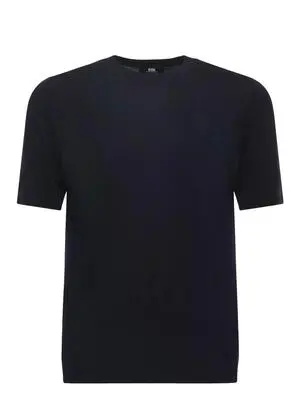 Alpha Studio Short-sleeve Knitted T-shirt - Black