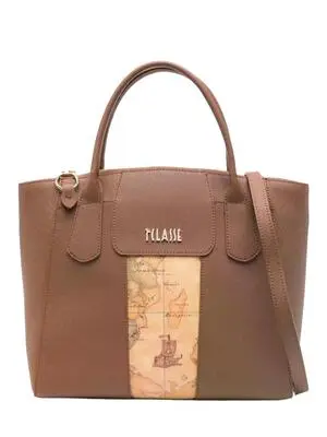 ALVIERO MARTINI 1° CLASSE Geo Leather Tote - Brown