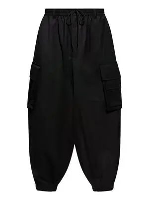 Y3 Drawstring Cargo Trousers - Black