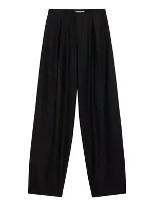 Blumarine Pleated Zip-detail Trousers - Black