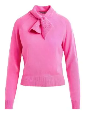 Essentiel Antwerp Cashmere Sweater With Pussy-bow Detail - Pink
