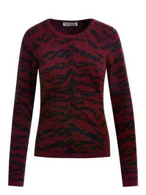 Essentiel Antwerp Long-sleeve Printed Sweater - Red