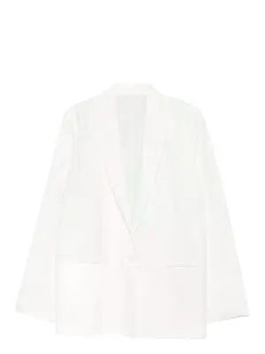 Alberta Ferretti Single-button Notched-lapel Blazer - White