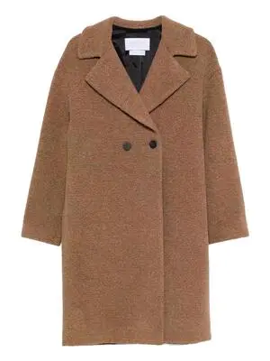 Harris Wharf London Bouclé Double-breasted Coat - Brown