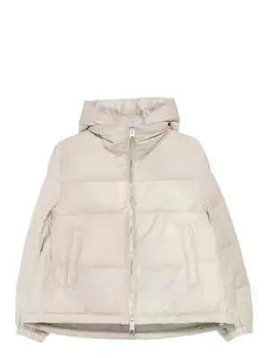 DUNO Quilted Hooded Jacket - Neutrals