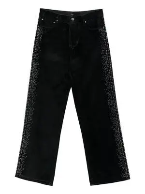 Amiri Embellished Textured Jeans - Black