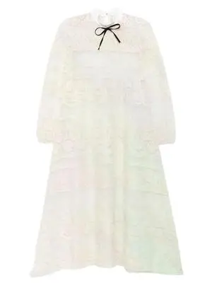 N°21 Lace Bow Maxi Dress - Neutrals