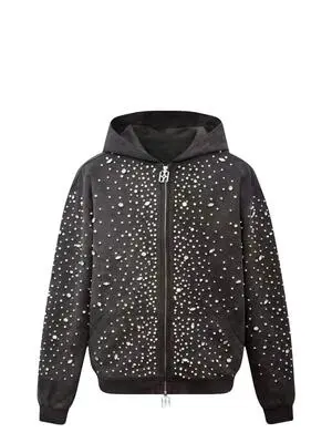 BIRTH OF ROYAL CHILD Diamond And Pearl-embellished Hoodie - Black