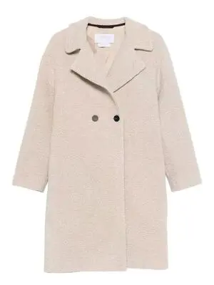 Harris Wharf London Bouclé Double-breasted Coat - Neutrals