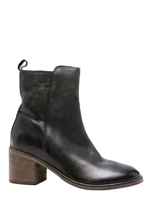 Moma 55mm Leather Boots - Brown