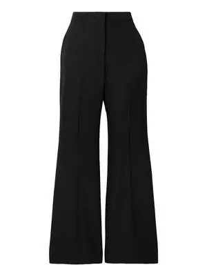 Givenchy Grain De Poudre Wool Flared Pants - Black