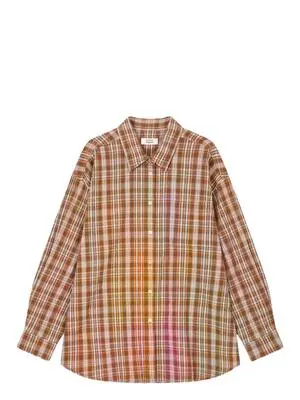 STUDIO TOMBOY Checked Single-pocket Shirt - Orange