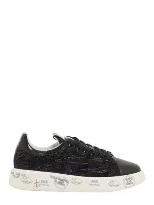 Premiata Crystal-embellished Sneakers - Black