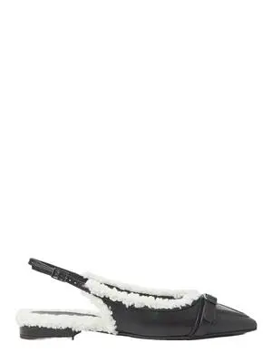 Peserico Buckle-detail Slingback Flat Mules - Black