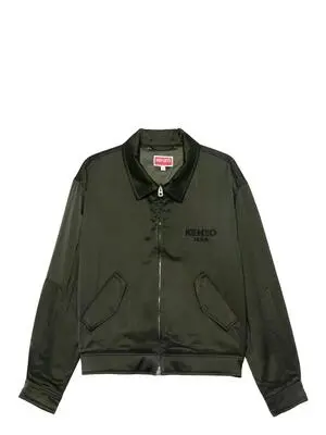 Kenzo Logo-embroidered Flap-pocket Jacket - Green