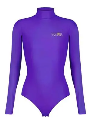 MAISON MARGIELA High-neck Graphic Bodysuit - Purple